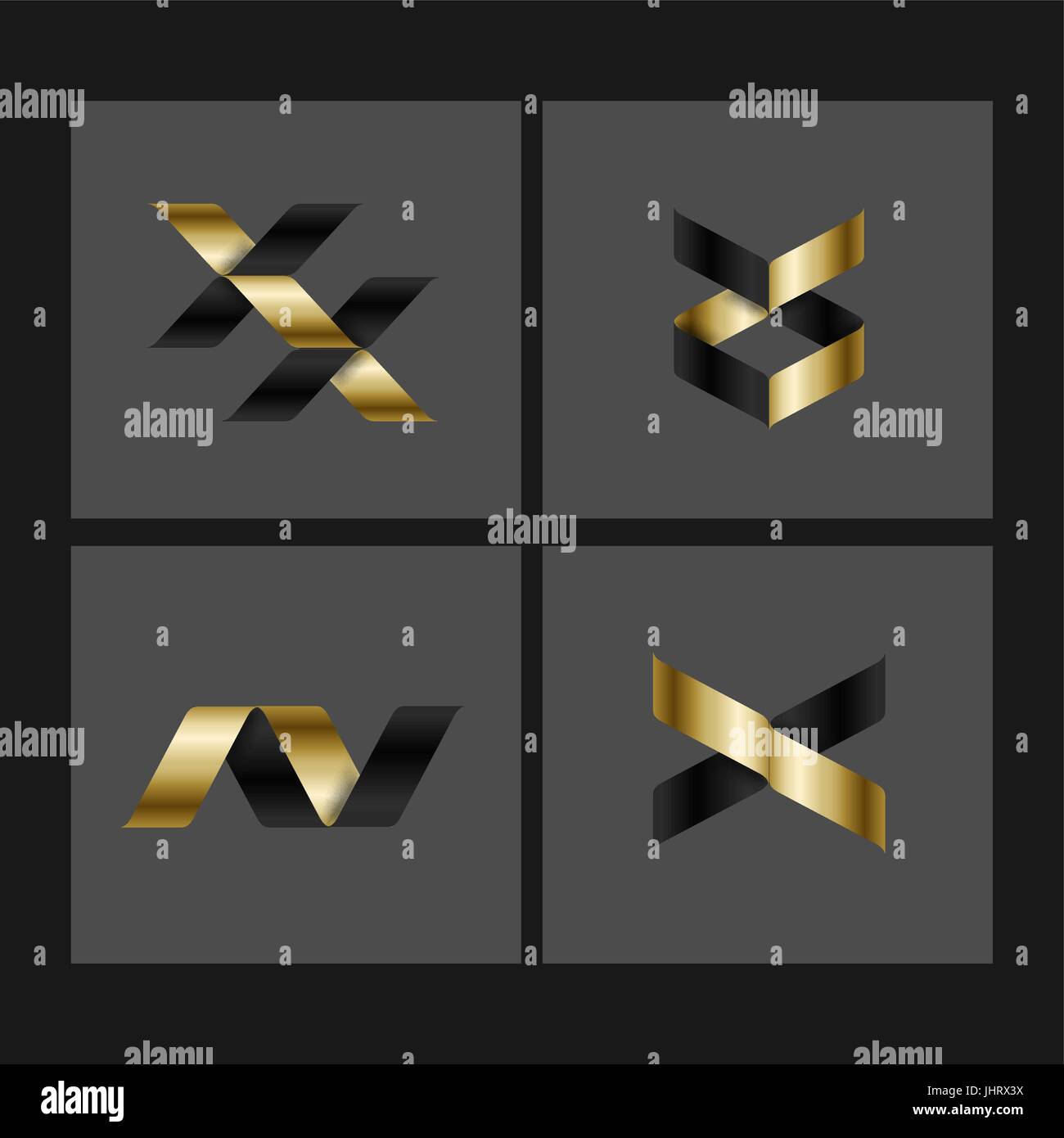 Set of symbol and shapes. Trendy icons and logotypes. Business signs ...