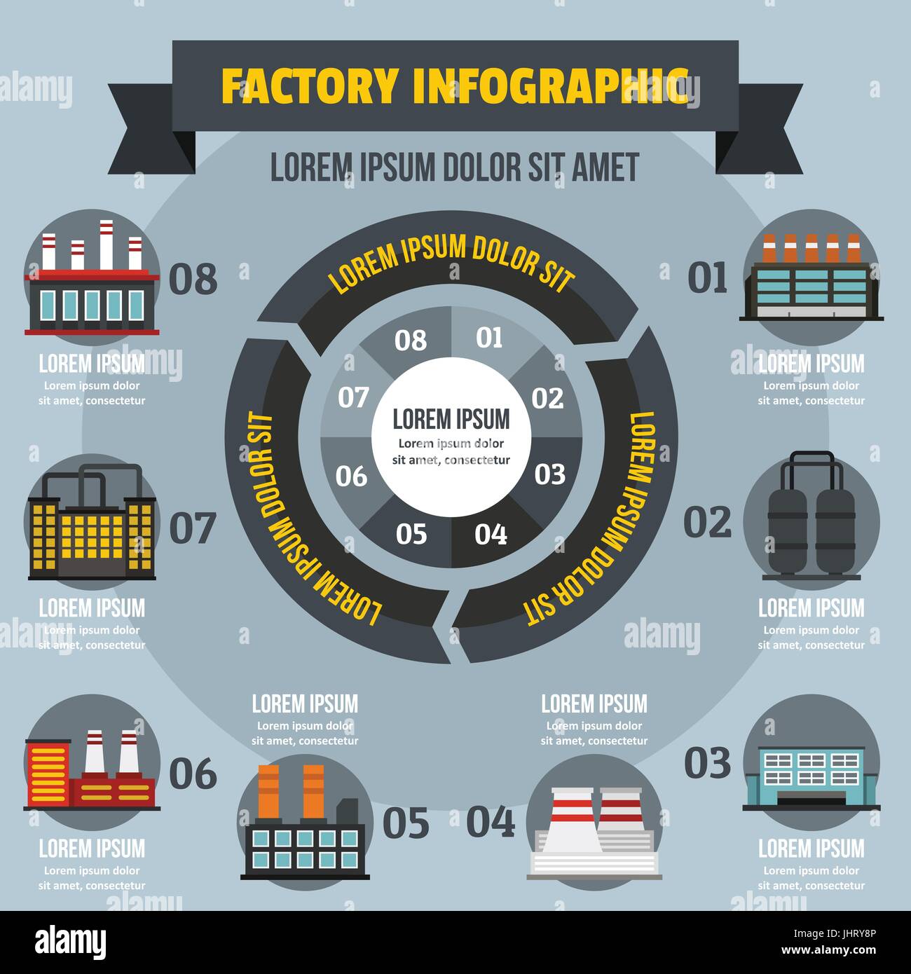 Factory infographic concept, flat style Stock Vector Image & Art - Alamy