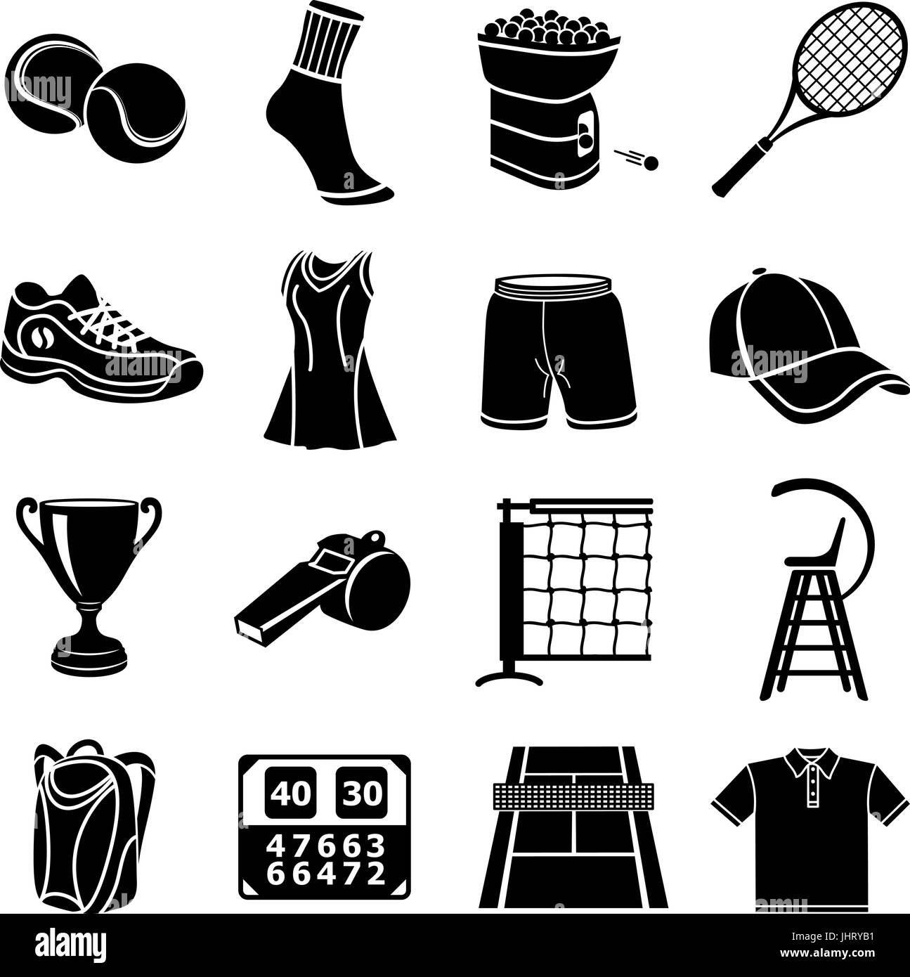 Tennis icons set, simple style Stock Vector Image & Art - Alamy