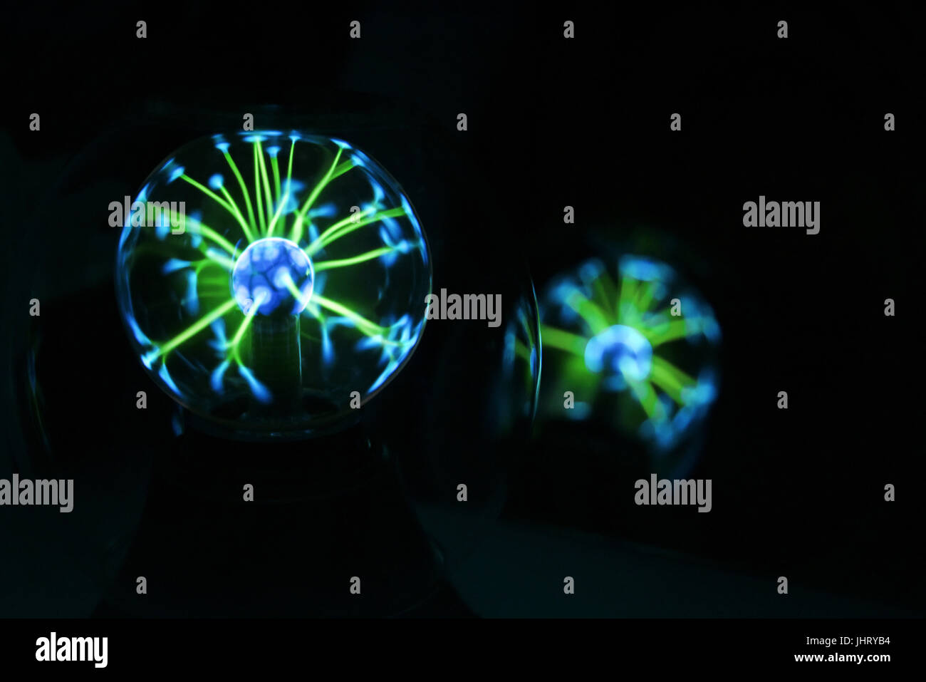 Electricity fire-ball. Abstract photo of electric waves. Static ...