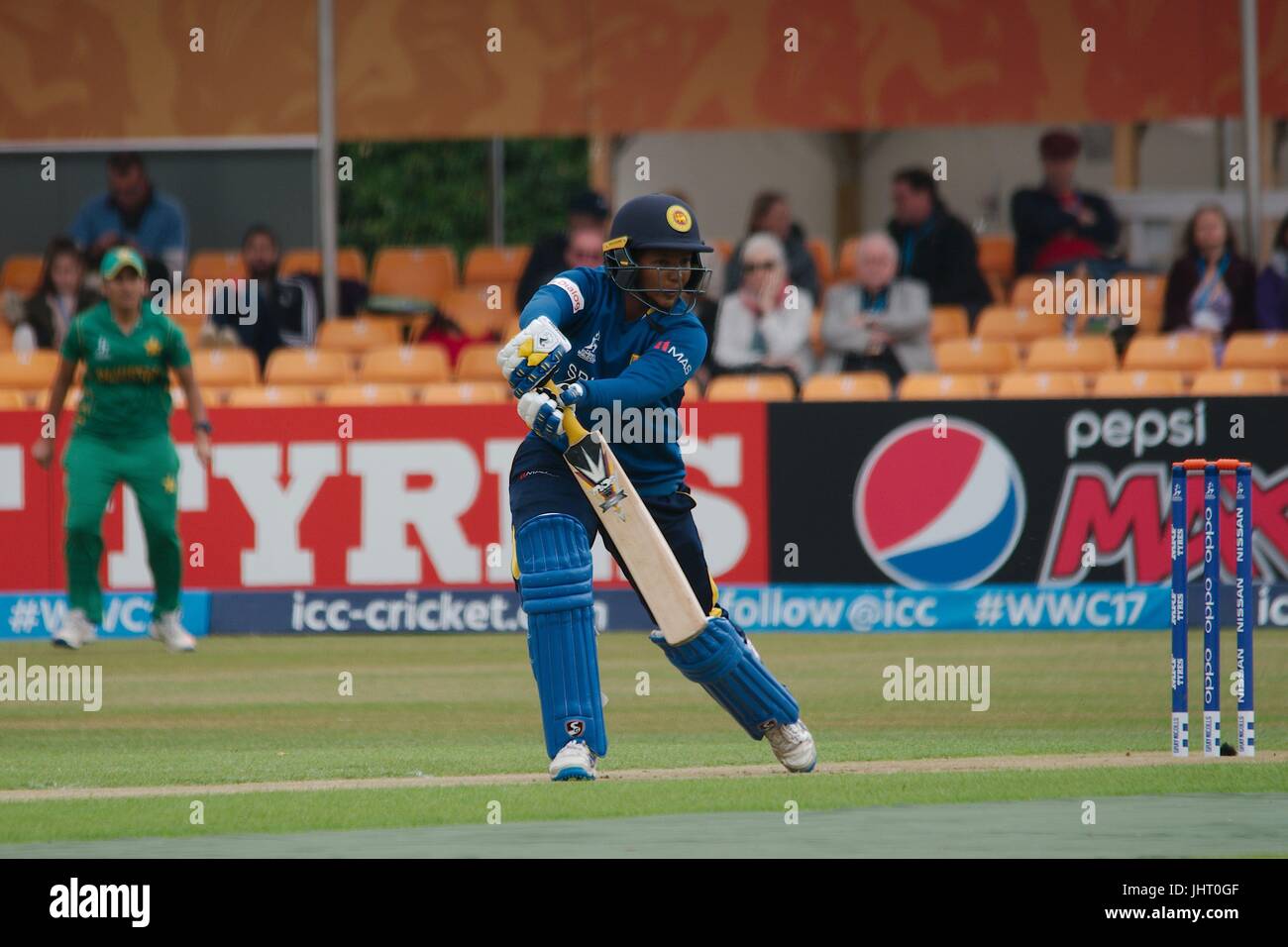 Leicester, England, 15th July 2017. Hasini Perera batting for Sri Lanks ...