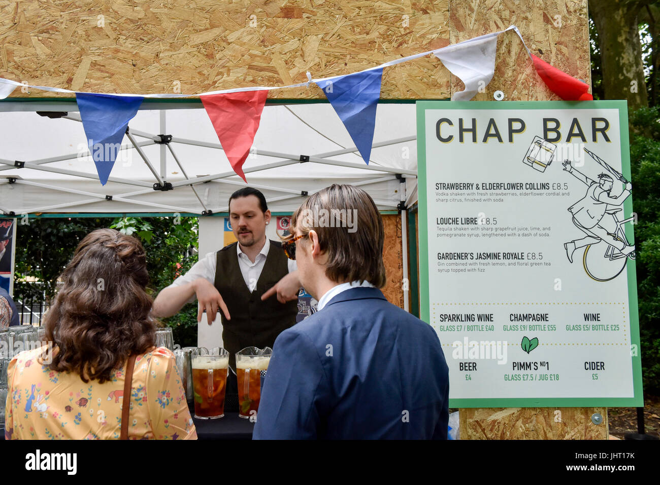 London, UK. 15 July 2017. People take part in the Chap Olympiad in ...