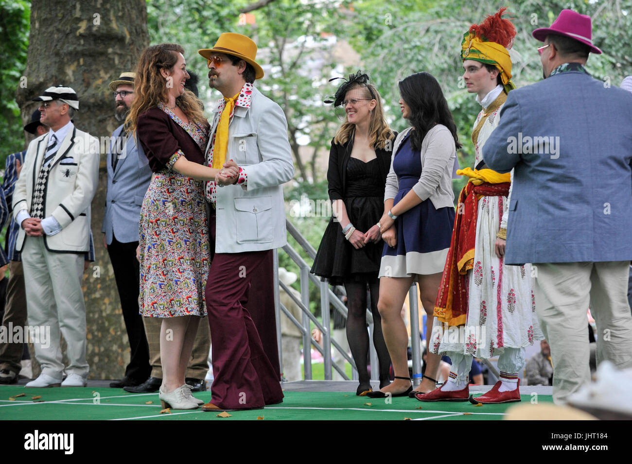 London, UK. 15 July 2017. People take part in the Chap Olympiad in ...