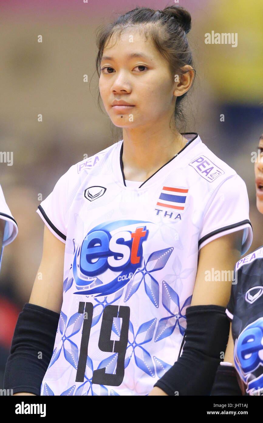 Sendai, Japan. 15th July, 2017. Chatchu On Moksri (THA) Volleyball ...