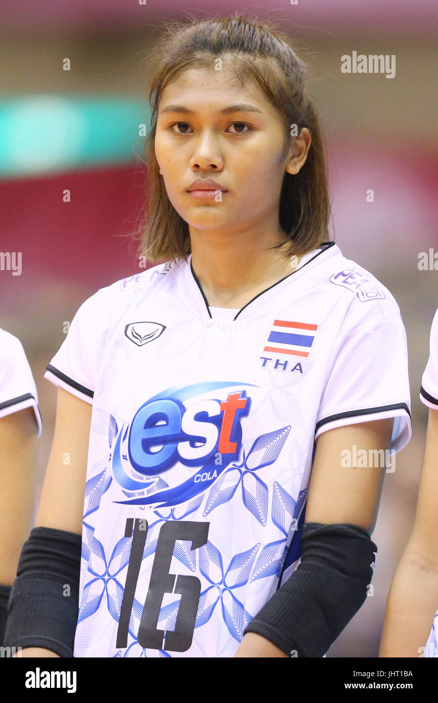 Sendai, Japan. 15th July, 2017. Pimpichaya Kokram (THA) Volleyball ...
