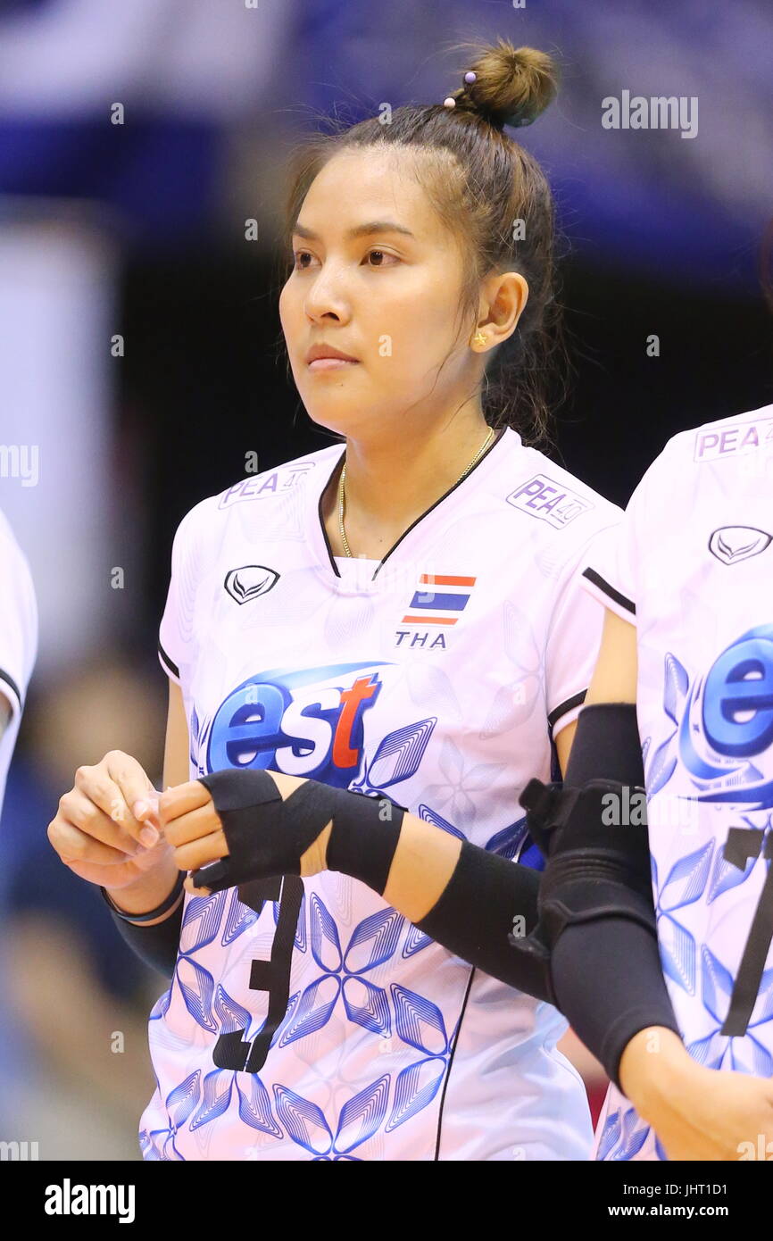 Sendai, Japan. 15th July, 2017. Pornpun Guedpard (THA) Volleyball : FIVB Volleyball World League ...