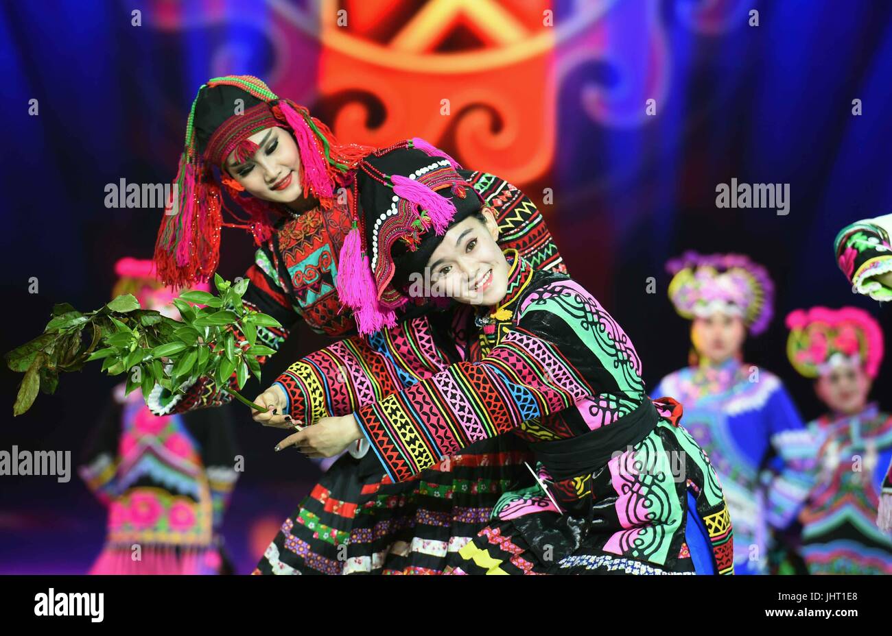 Chuxiong, China's Yunnan Province. 15th July, 2017. Contestants from ...