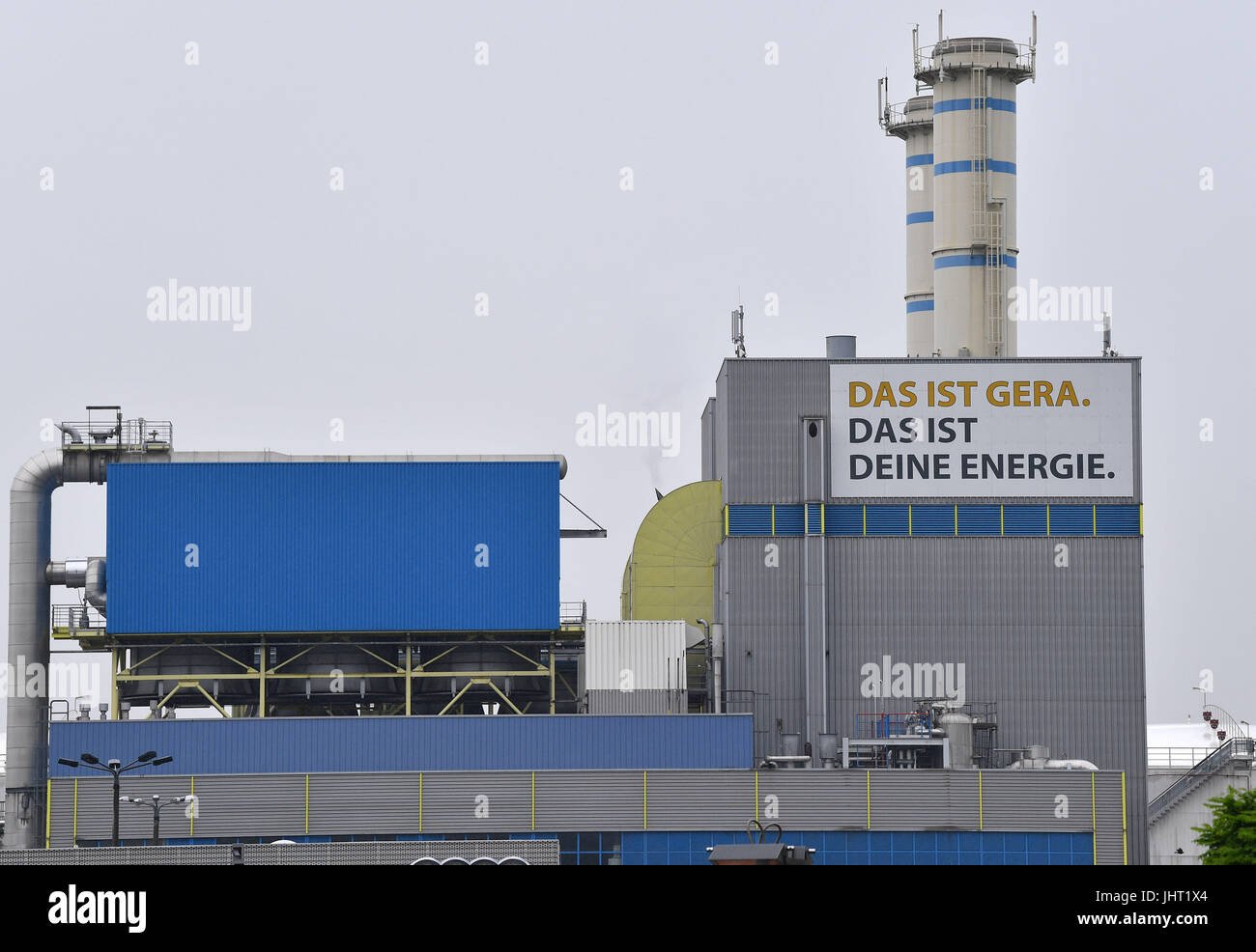 Gera, Germany. 29th June, 2017. View of the cogeneration power plant ...