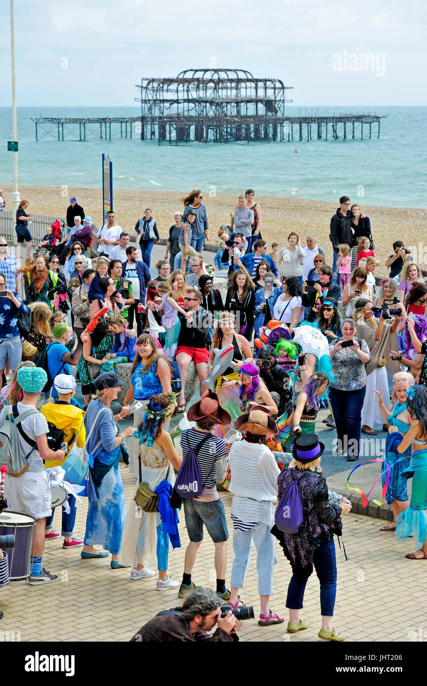 Brighton, UK. 15th July, 2017. Hundreds take part in the March of the ...