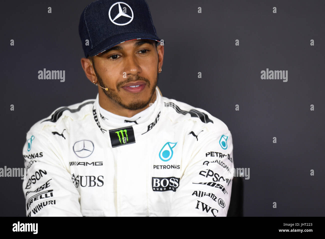 Silverstone Race Circuit, UK. Saturday day 15th July 2017. Lewis ...