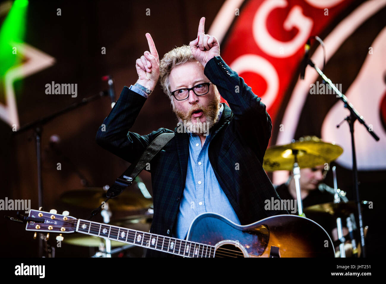 Celtic punk band Flogging Molly performs live in Milano, Italy Stock ...
