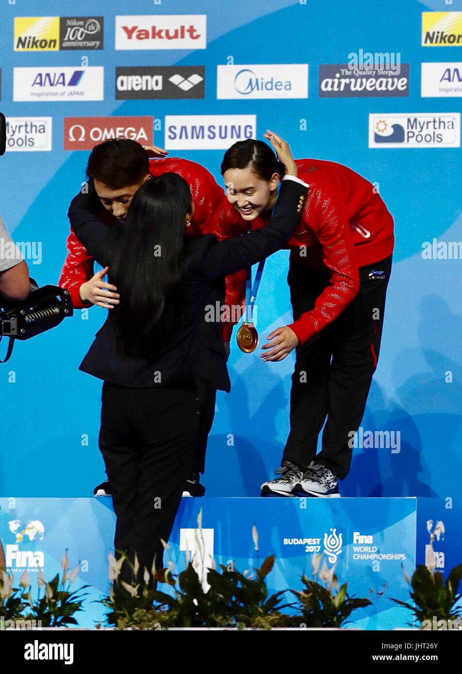 Budapest, Hungary. 15th July, 2017. Ren Qian(R) and Lian Junjie(L) of ...