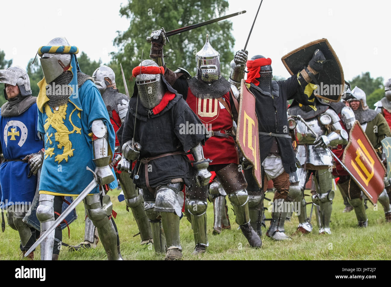 Grunwald, Poland. 15th July, 2017. Battle of Grunwald reenactment is ...