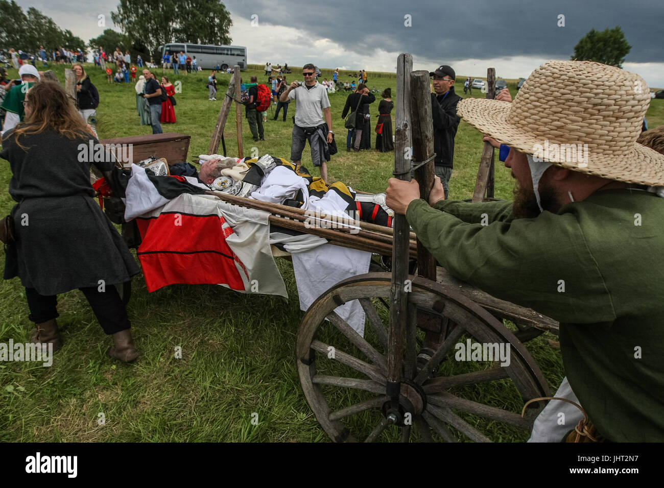 Grunwald, poland. 15th july, 2017. battle of grunwald reenactment hi ...