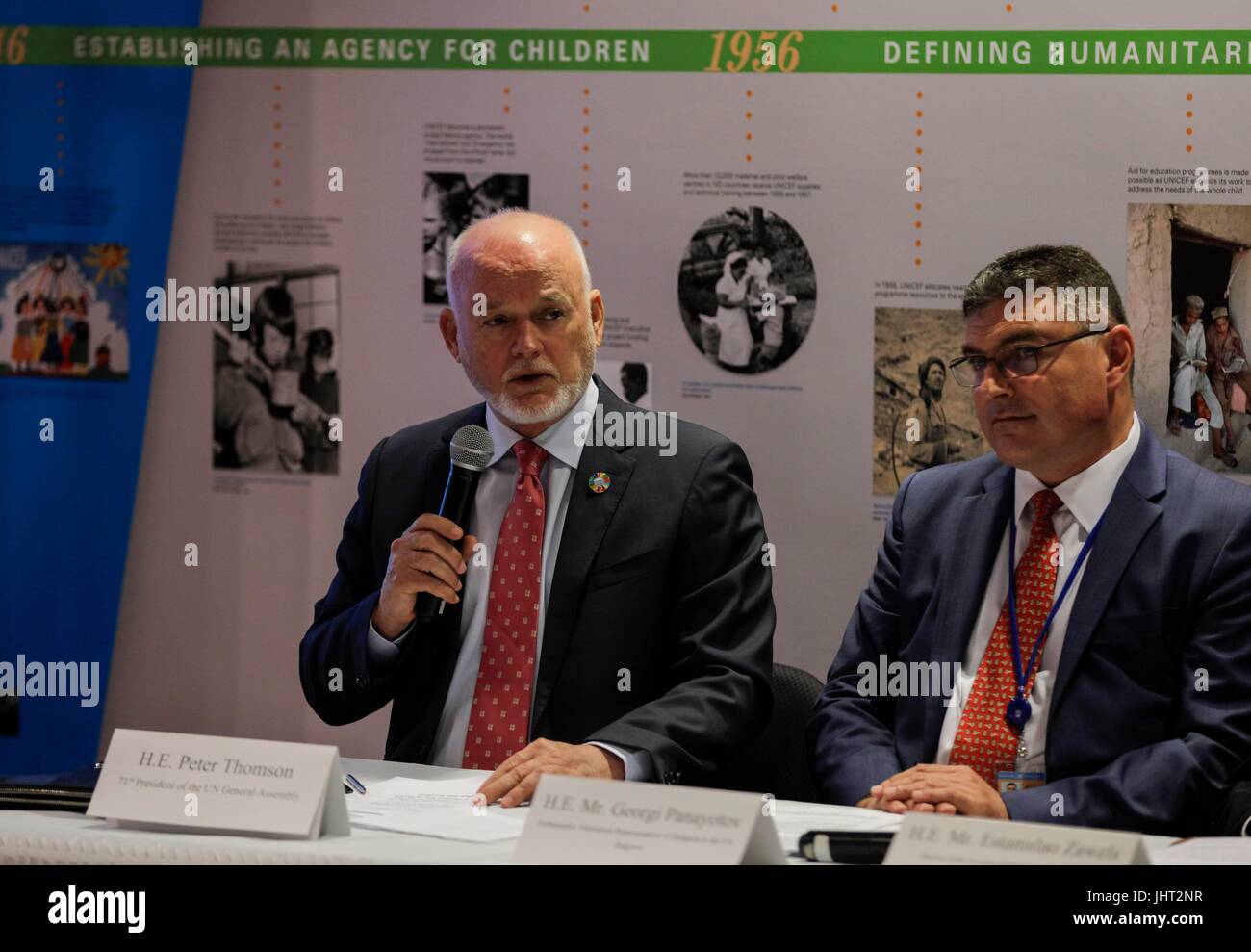 United Nations, New York, USA, July 14 2017 - President of the General ...