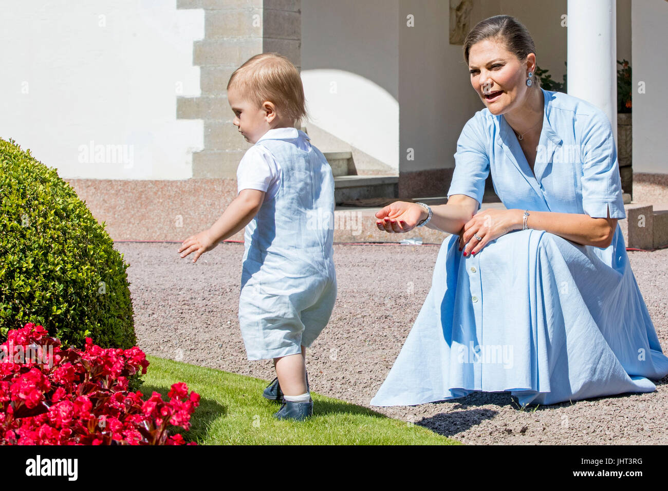 Oland, Sweden. 15th July, 2017. Crown Princess Victoria, Prince Daniel, Princess Estelle and ...