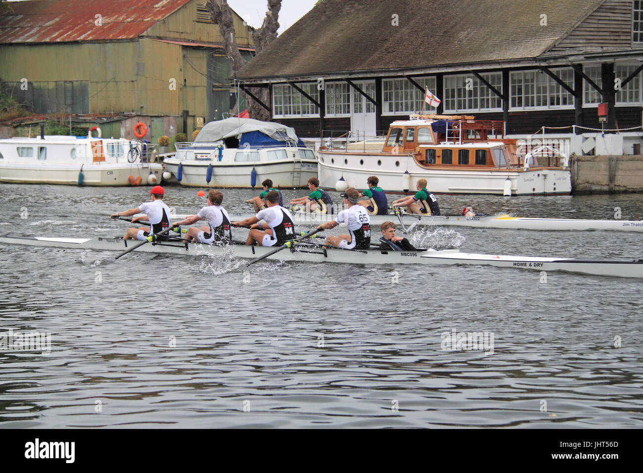 Molesey Boat Club (Winners) lead Eton Excelsior Rowing Club. Men's ...
