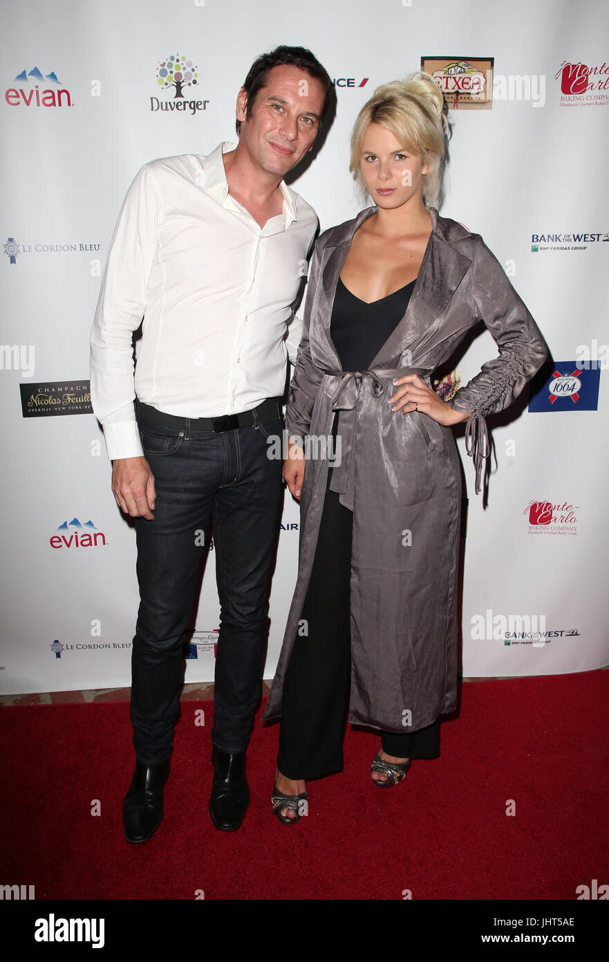 BEVERLY HILLS, CA July 14- French Actors Stephane Emeret, Maria Monti ...