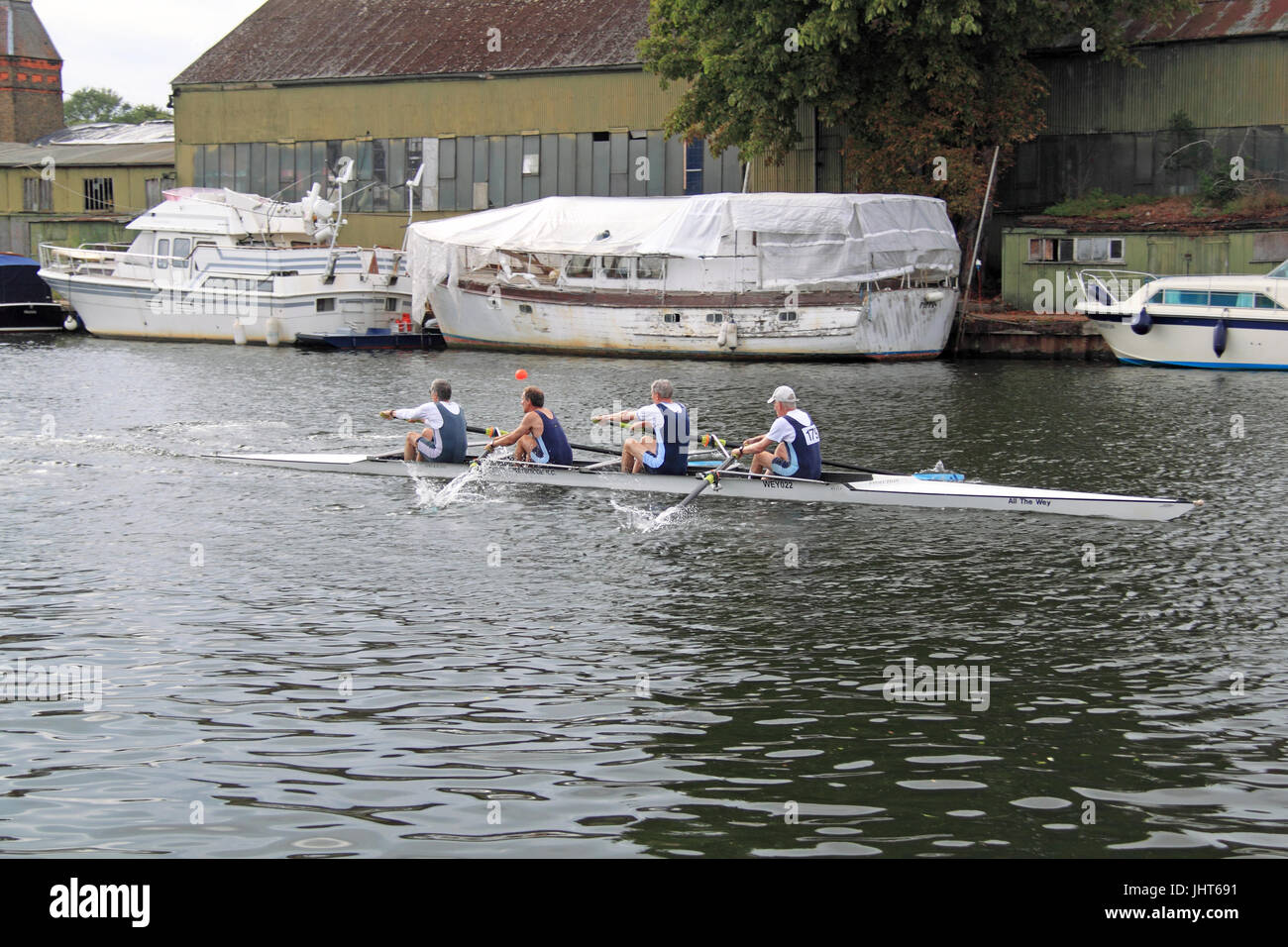 Weybridge Rowing Club (Winners). Men's Masters F-G Coxless Four FINAL ...