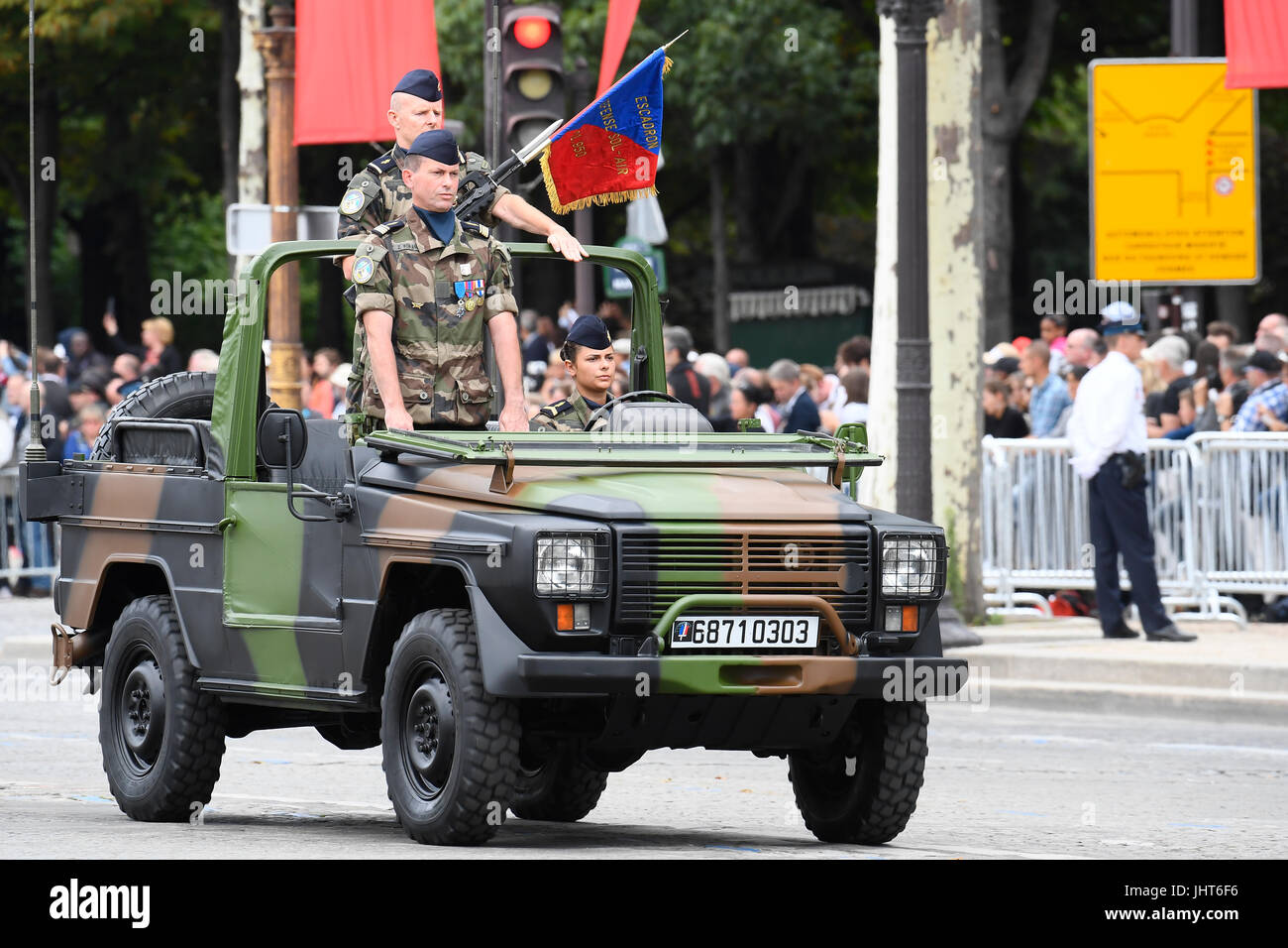 A Bastille Day military parade takes over the streets of Paris, France ...