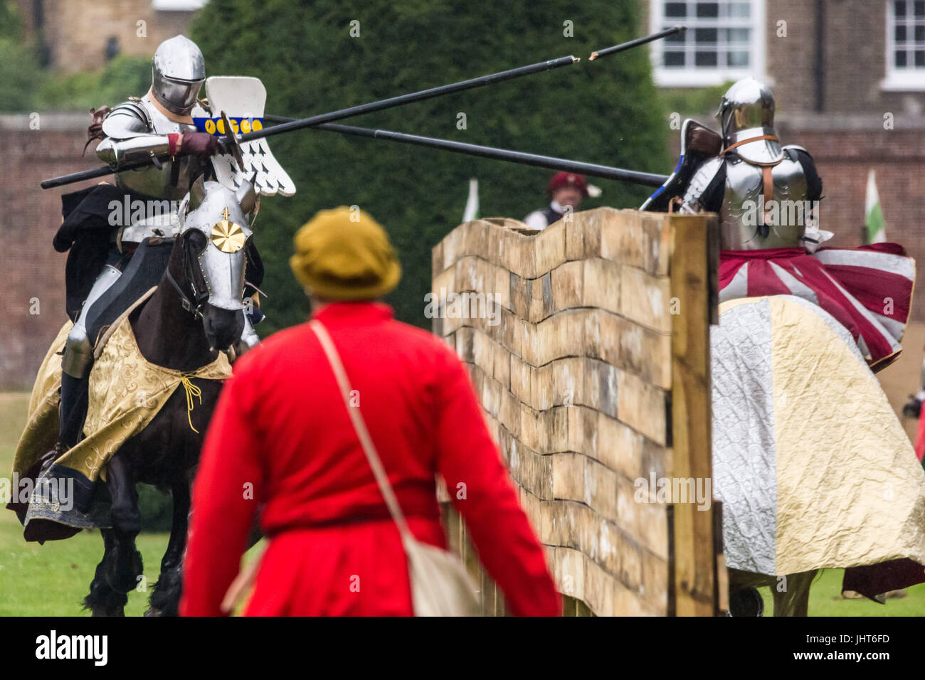 Jousting Knights On Horseback Medieval Stock Photos & Jousting Knights ...