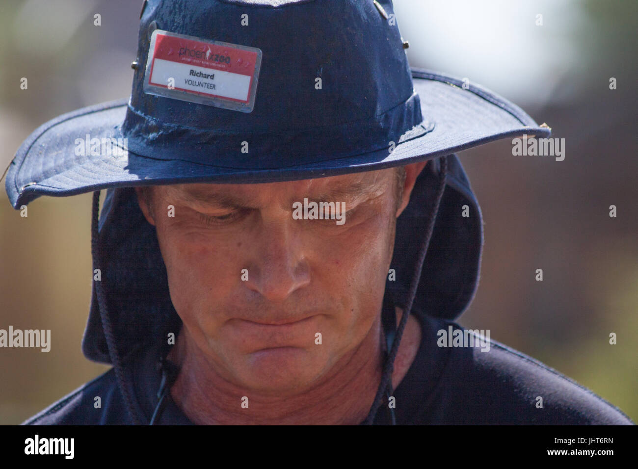 Phoenix, USA, 15th July, 2017, Fireman Richard Sears' Focused Face at ...