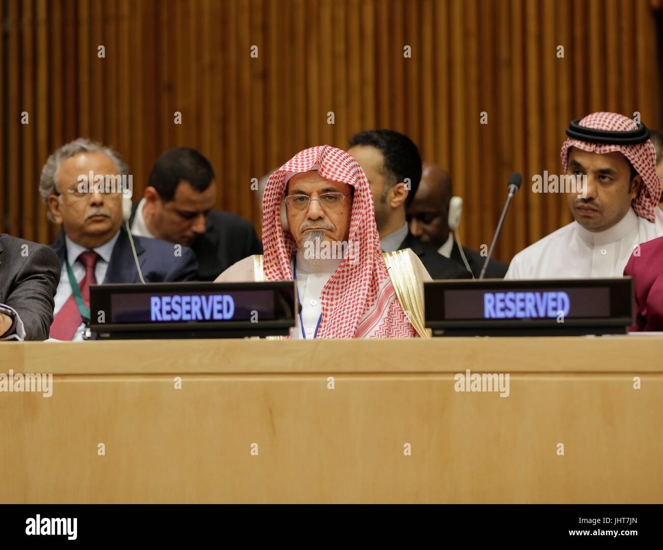 United Nations, New York, USA, July 14 2017 - Sheik Saleh Bin Humaid at ...