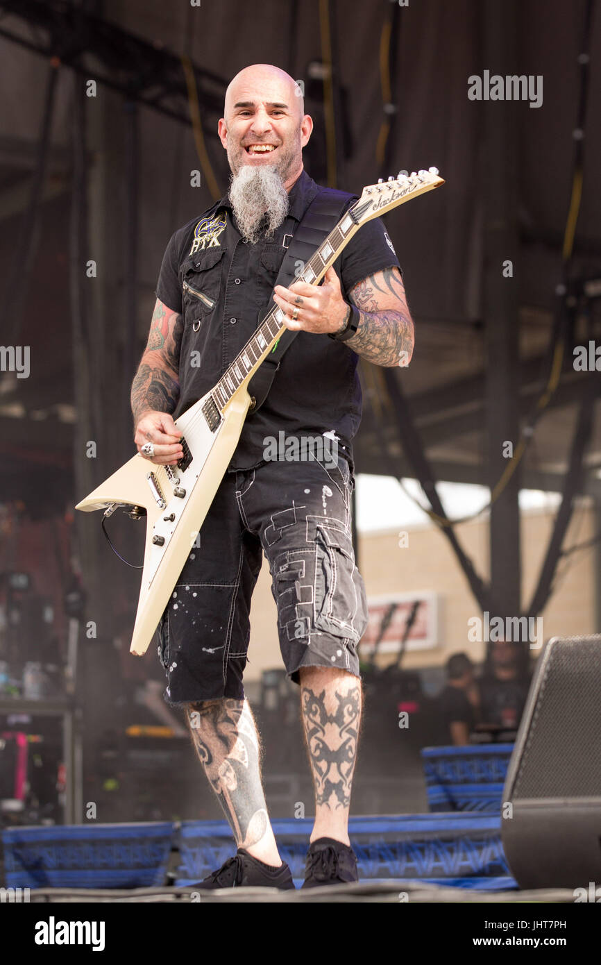 Bridgeview, Illinois, USA. 14th July, 2017. SCOTT IAN of Anthrax during ...