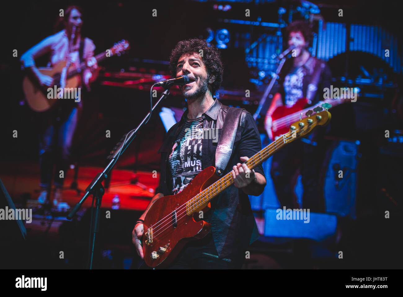 Barolo, Italy. 15th July, 2017. Carmen Consoli, Max Gazzè and Daniele ...