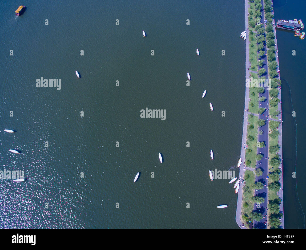 Hangzhou. 16th July, 2017. Aerial photo taken on July 16, 2017 shows ...