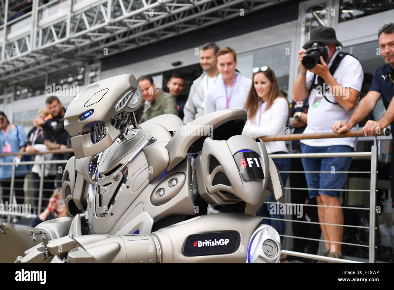 Silverstone Race Circuit, UK. Sunday 16th July 2017. Titan the F1 robot ...