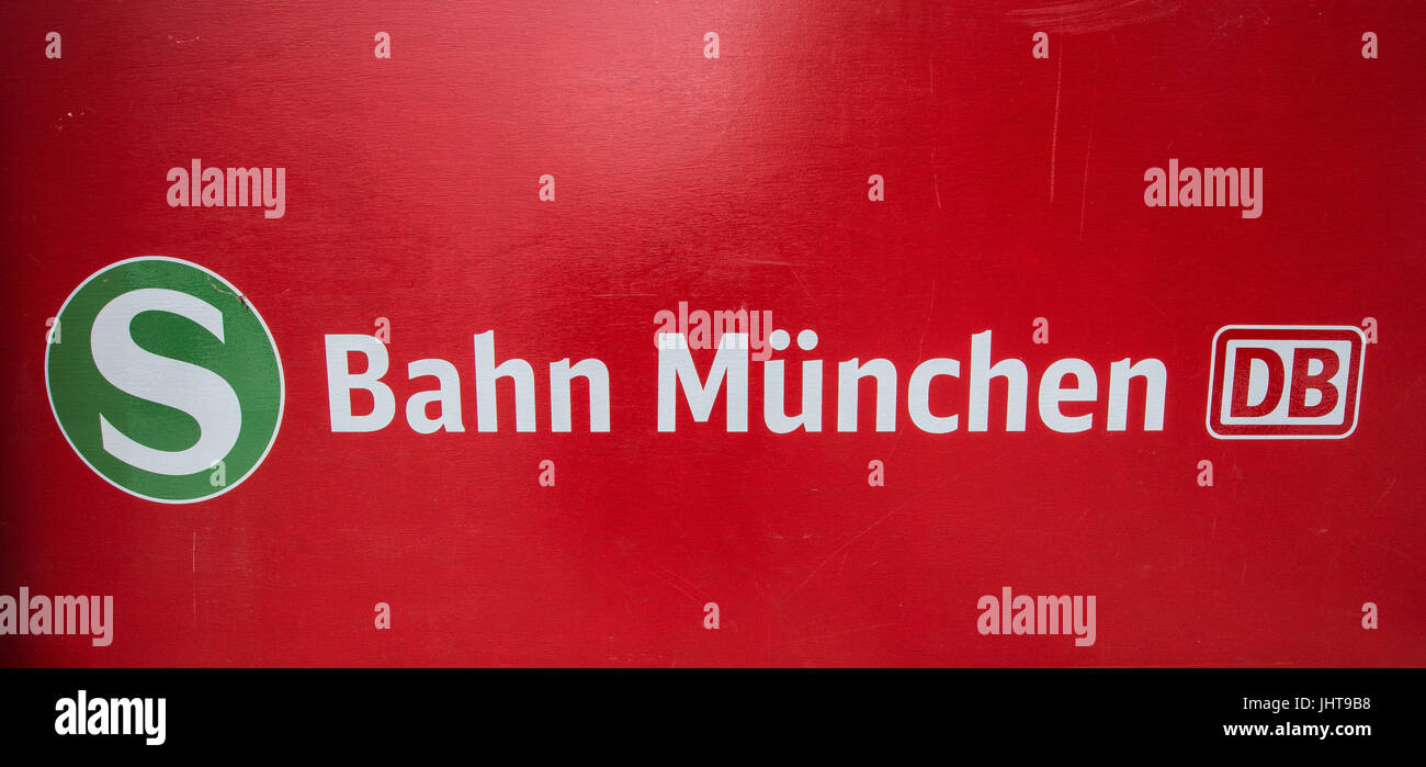 July 15, 2017 - Symbol for the Munich S-Bahn system, which is operated ...