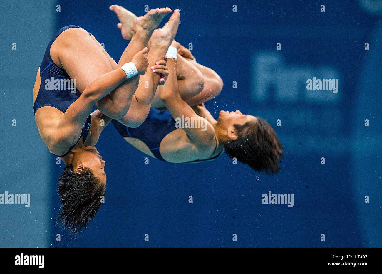 Budapest, Hungary. 16th July, 2017. Mi Rae Kim and Kuk Hyang Kim from ...