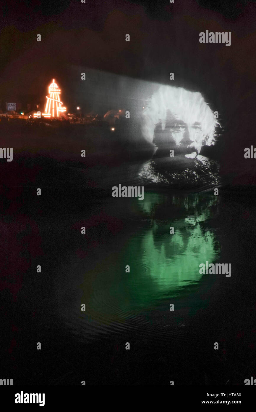 Latitude Festival, UK. 15th July, 2017. A view of a projection of ...