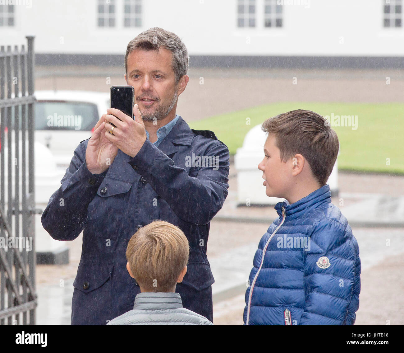 Grasten Palace, Denmark. 16th July, 2017. Crown Prince Frederik and Prince Christian, Prince ...