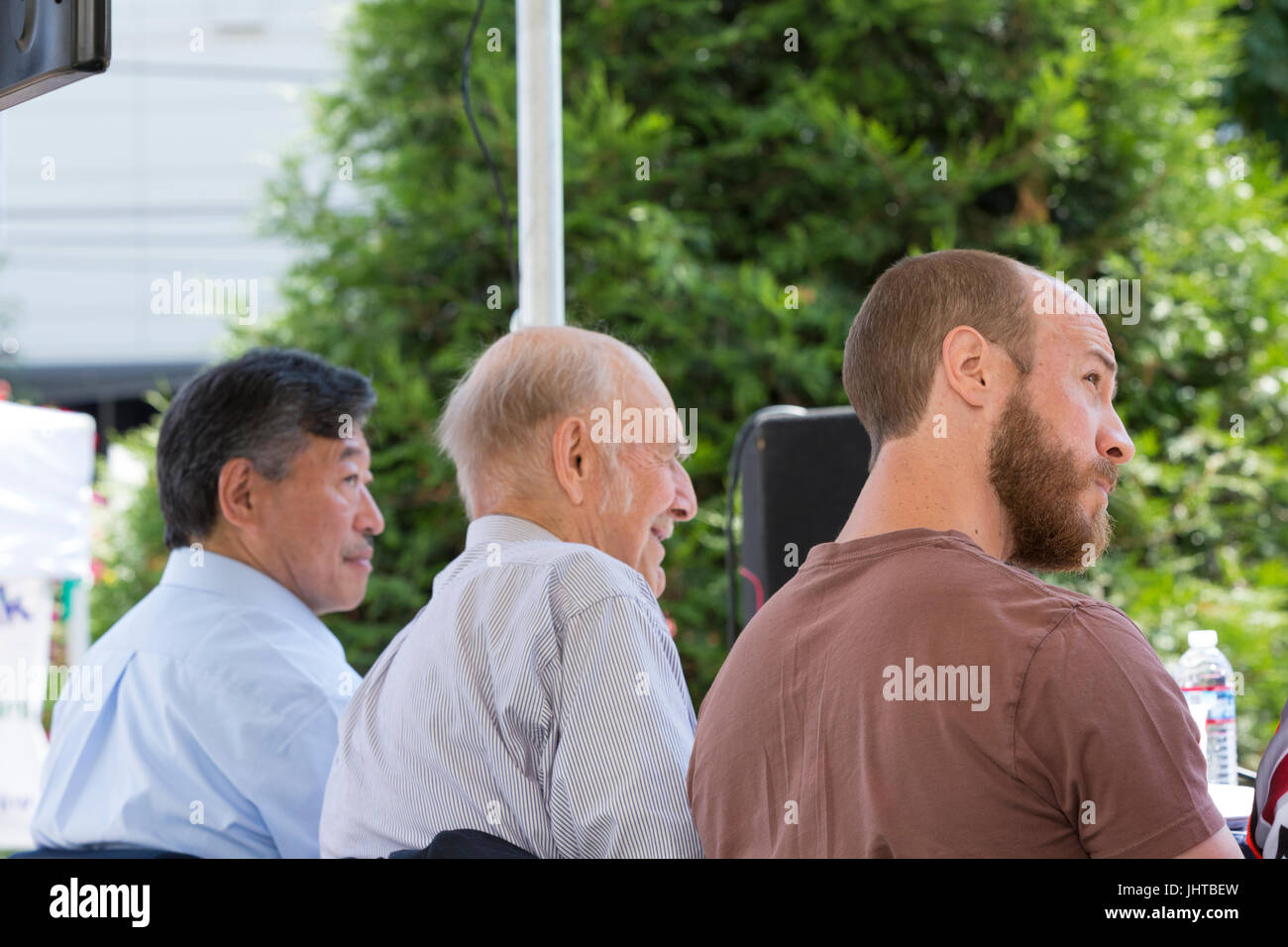 Seattle, Washington: Mayoral candidates Casey Carlisle (left), Lewis ...