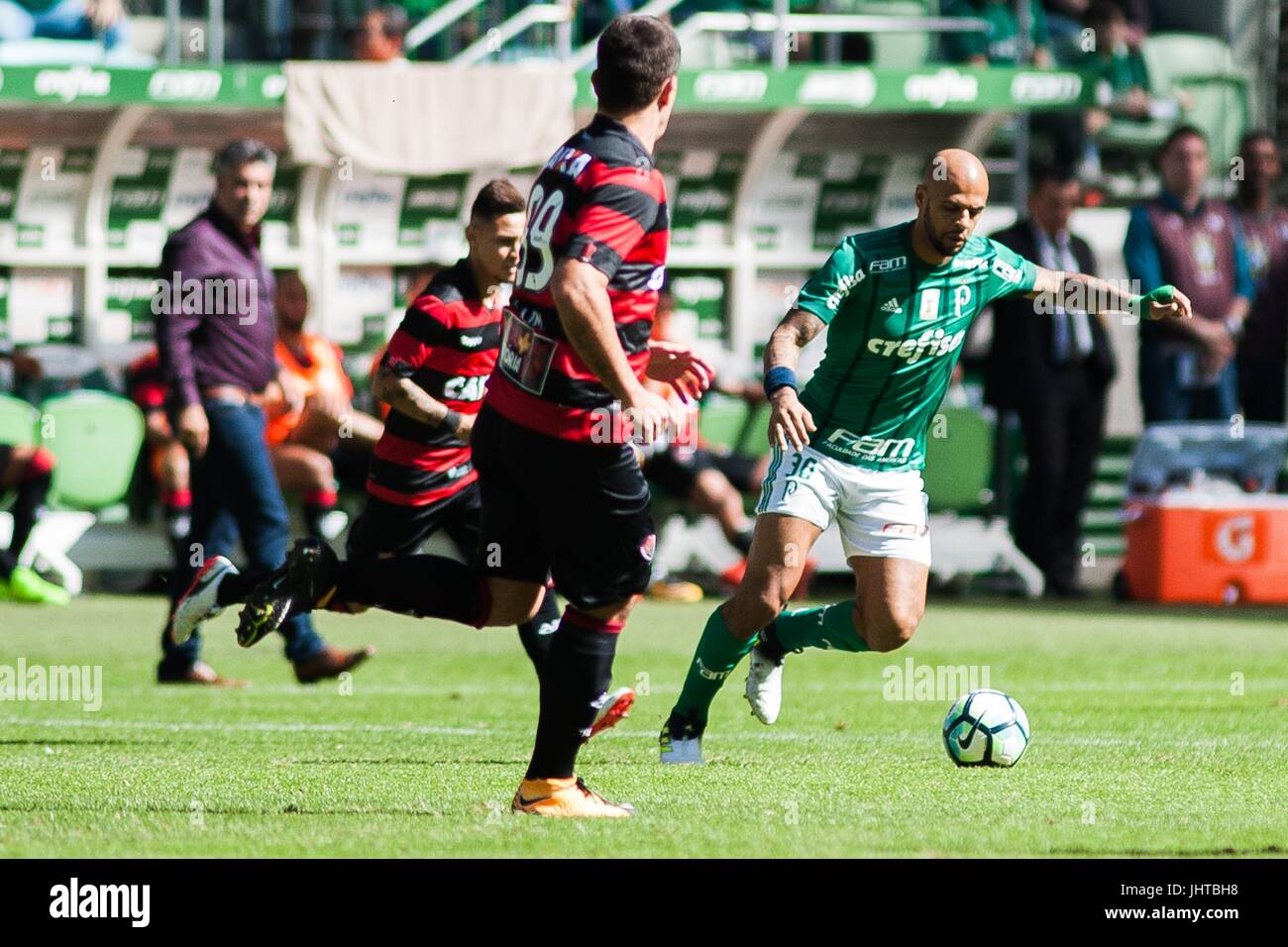 SÃO PAULO, SP - 16.07.2017: PALMEIRAS X VIT'RIA - Felipe Melo do ...