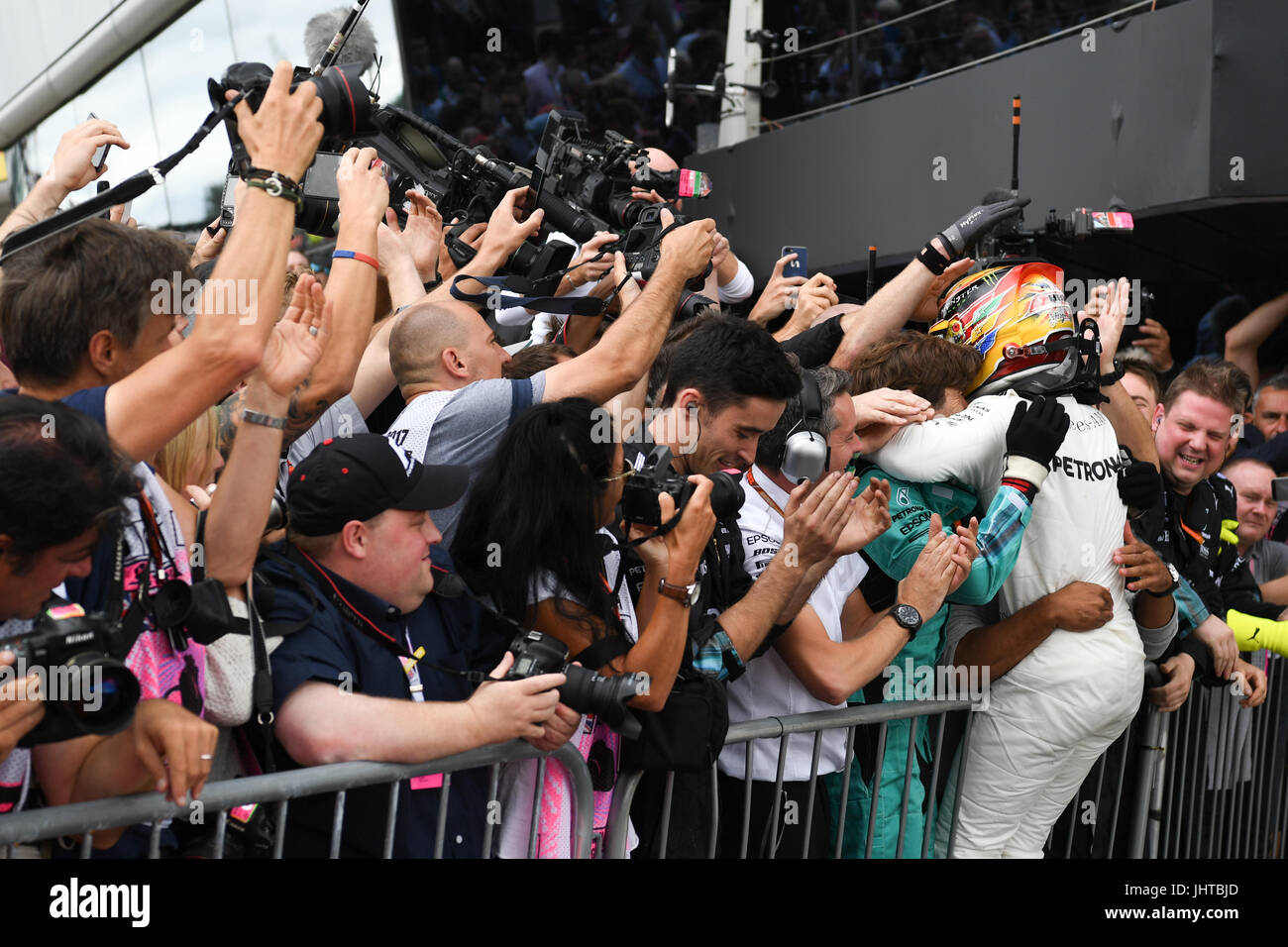 Silverstone Race Circuit, UK. Sunday 16th July 2017. Lewis Hamilton ...