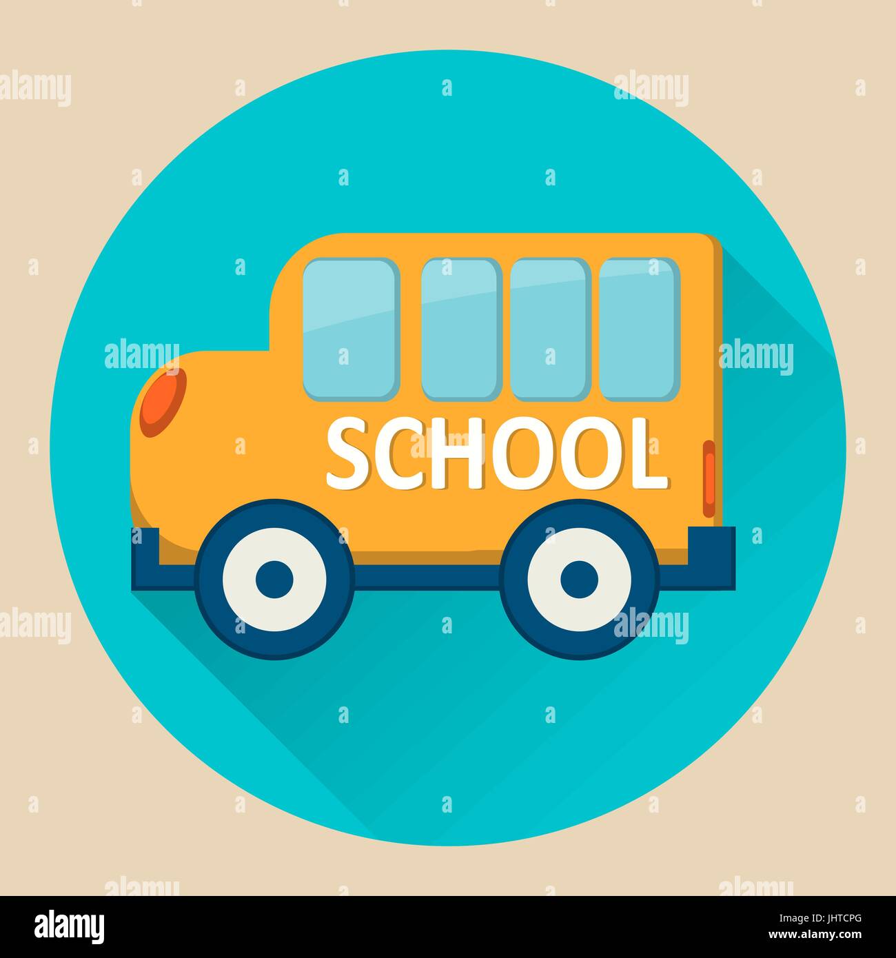 School Bus icon. Flat vector Stock Vector Image & Art - Alamy