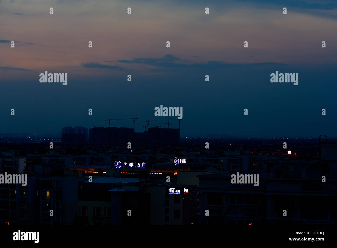 A beautiful sunset from Shanghai China Stock Photo - Alamy