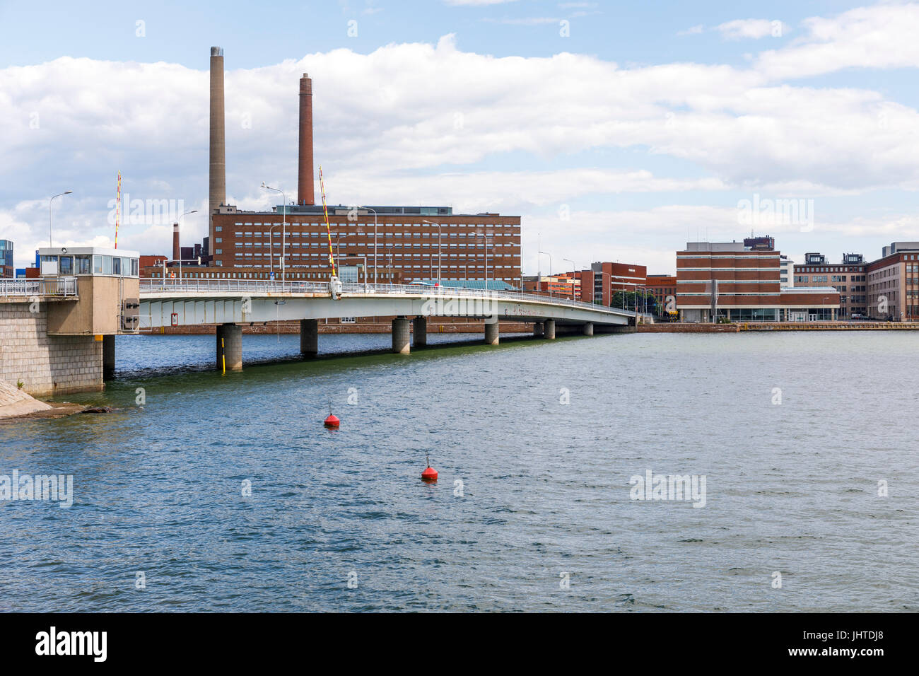 Bridge over water to Helsinki, capital of Finland Stock Photo - Alamy