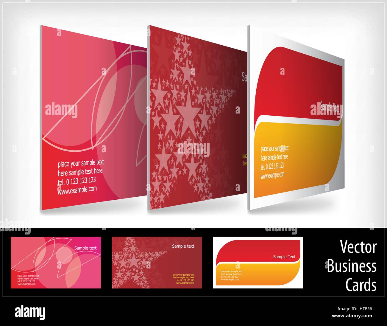 Set business card templates Stock Vector Images - Alamy