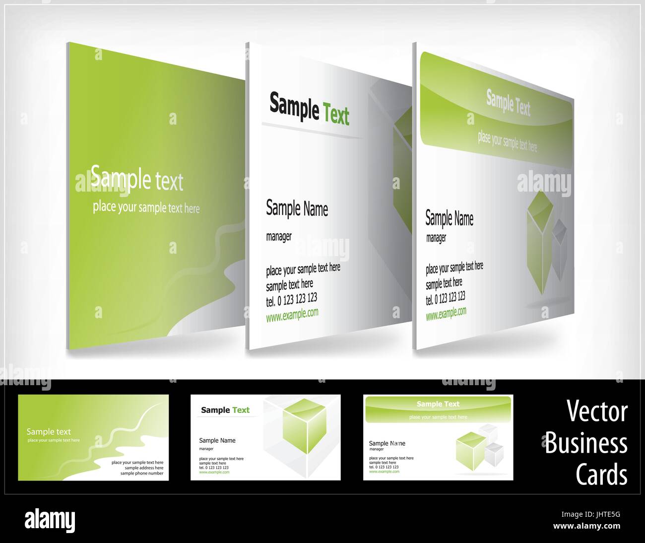 Set business card templates Stock Vector Images - Alamy