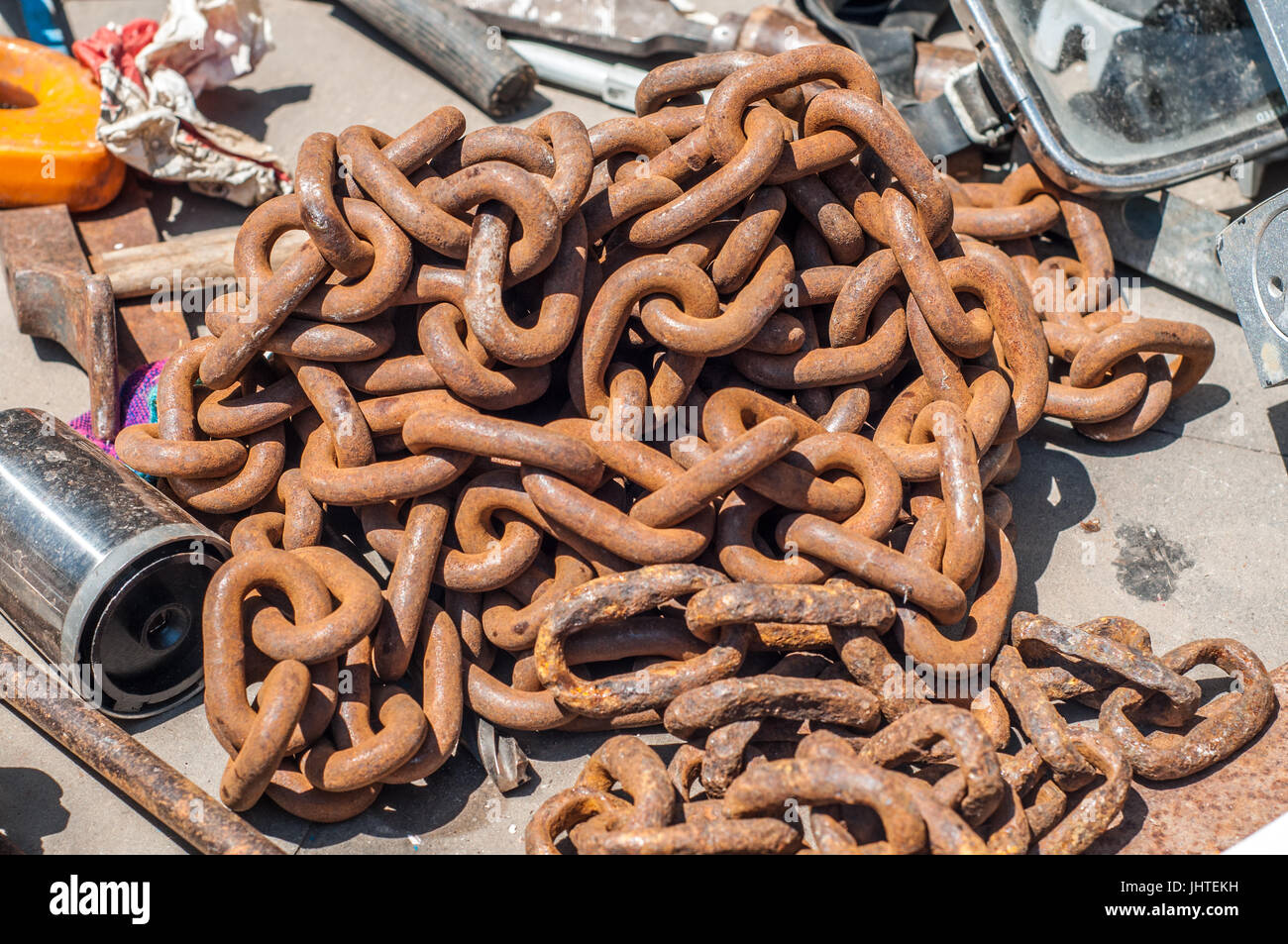 Old second-hand tools to sell on the street Stock Photo - Alamy