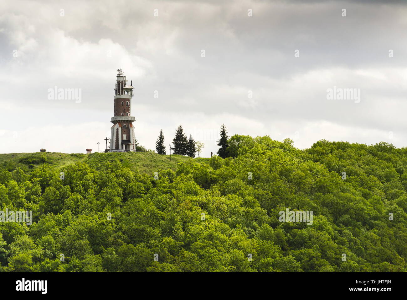 Schillers Lookout near Kryry, Czech republic with blue cloudy sky Stock ...