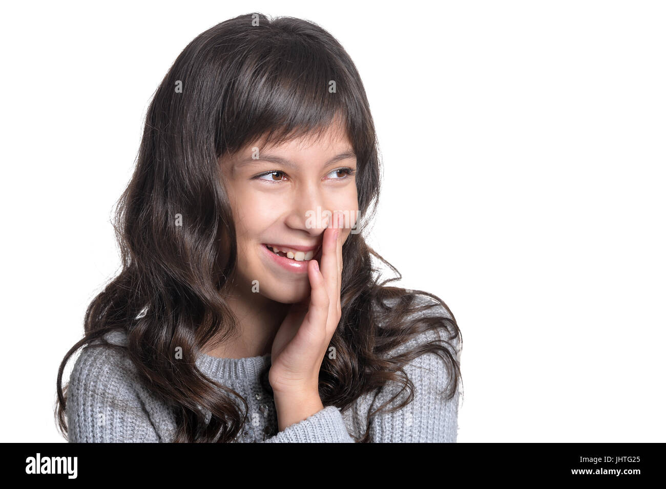 cute brunette teen girl Stock Photo - Alamy