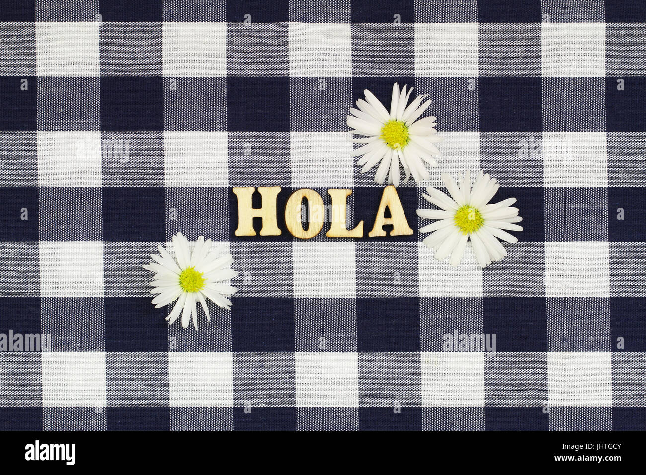 Word hola wooden letters hi-res stock photography and images - Alamy