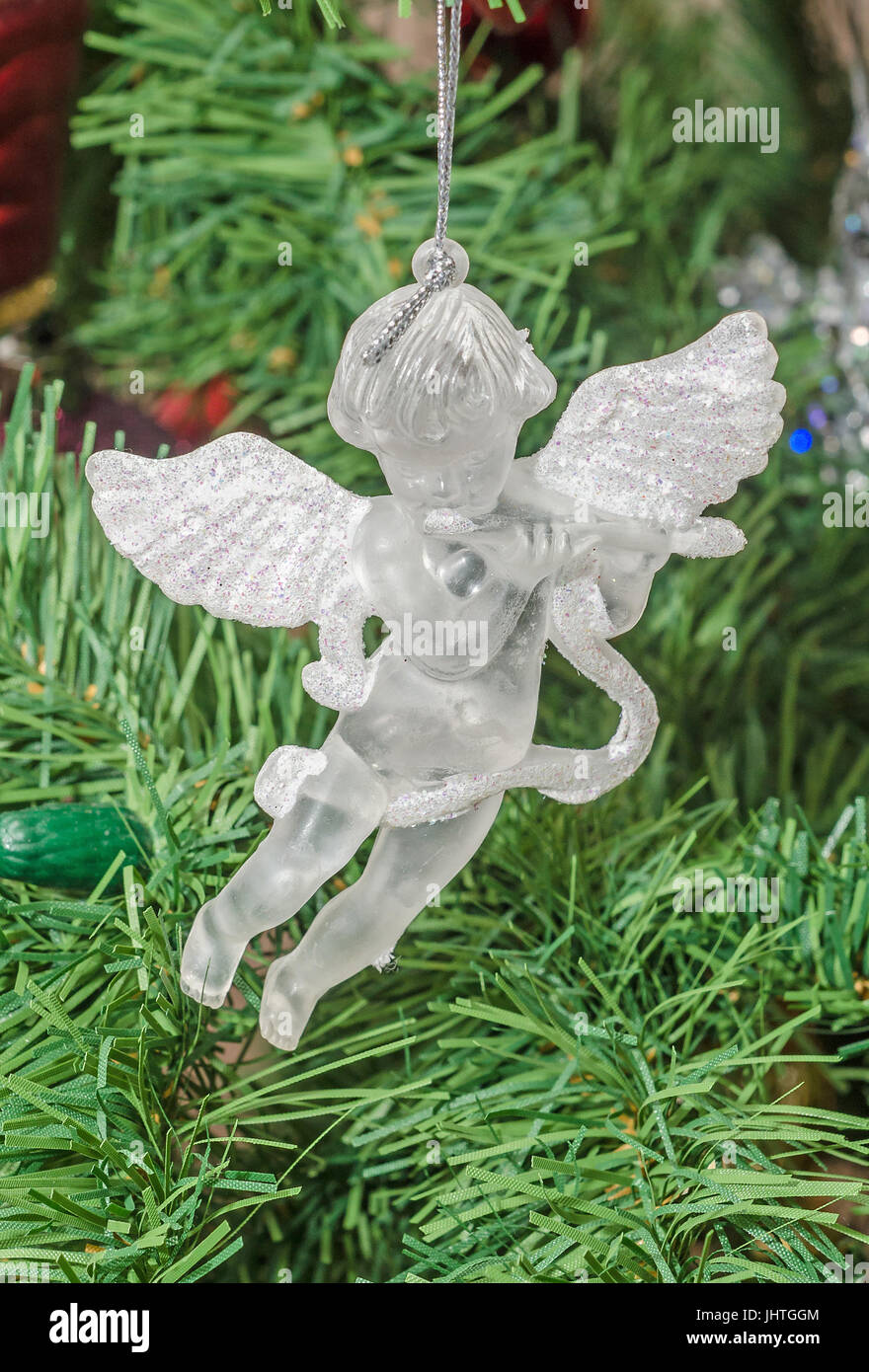 Glass angel tree ornaments hi-res stock photography and images - Alamy