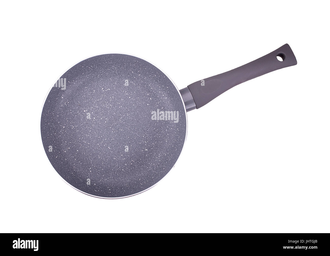 clean empty pan isolated on white background top view Stock Photo - Alamy