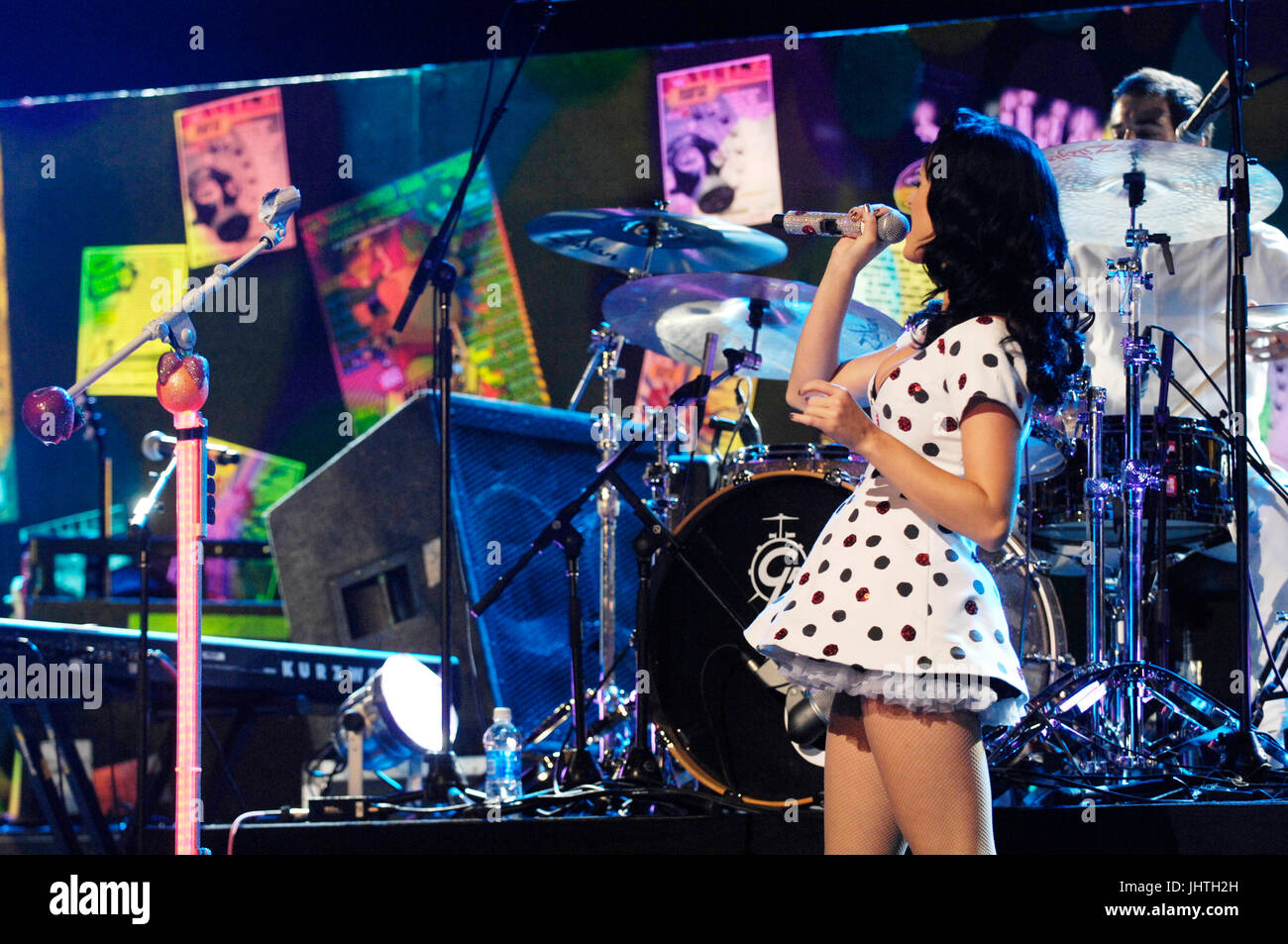 Singer Katy Perry performs Vans Warped Tour 15th Anniversary ...